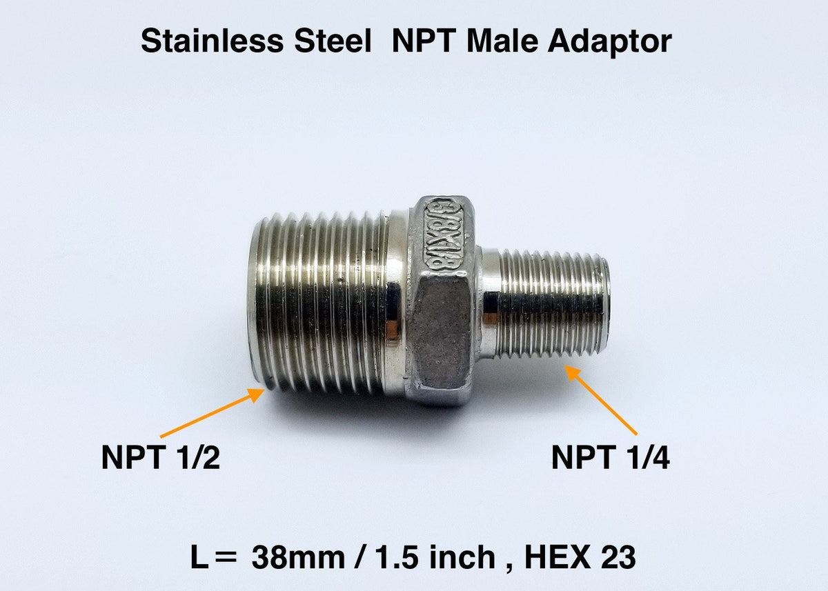 Stainless Steel Fitting Adapter, NPT to NPT, Multiple Angle & Size ...